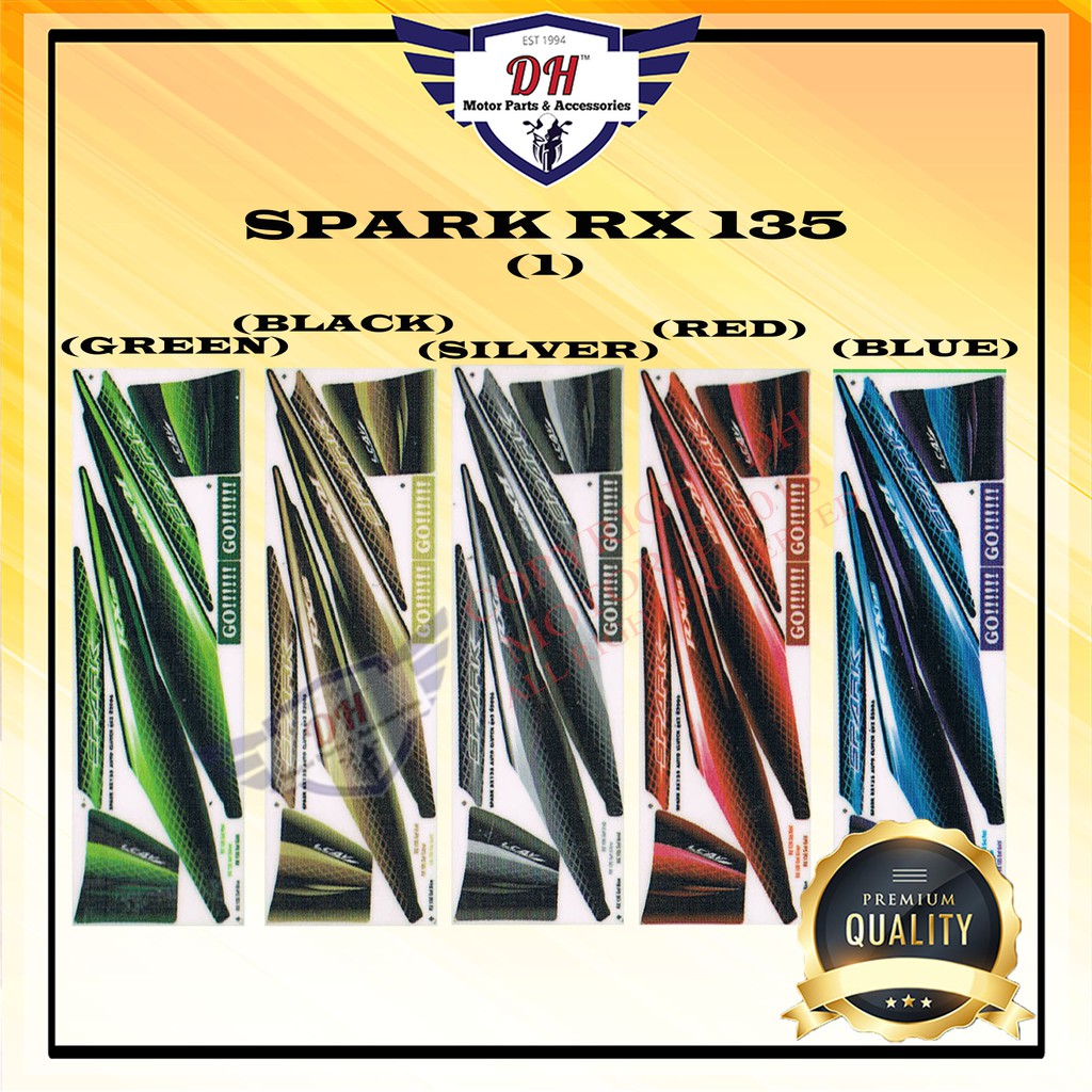 LC135 V1 SPARK RX135 (1) STICKER BODY STRIPE YAMAHA THAILAND | Shopee ...