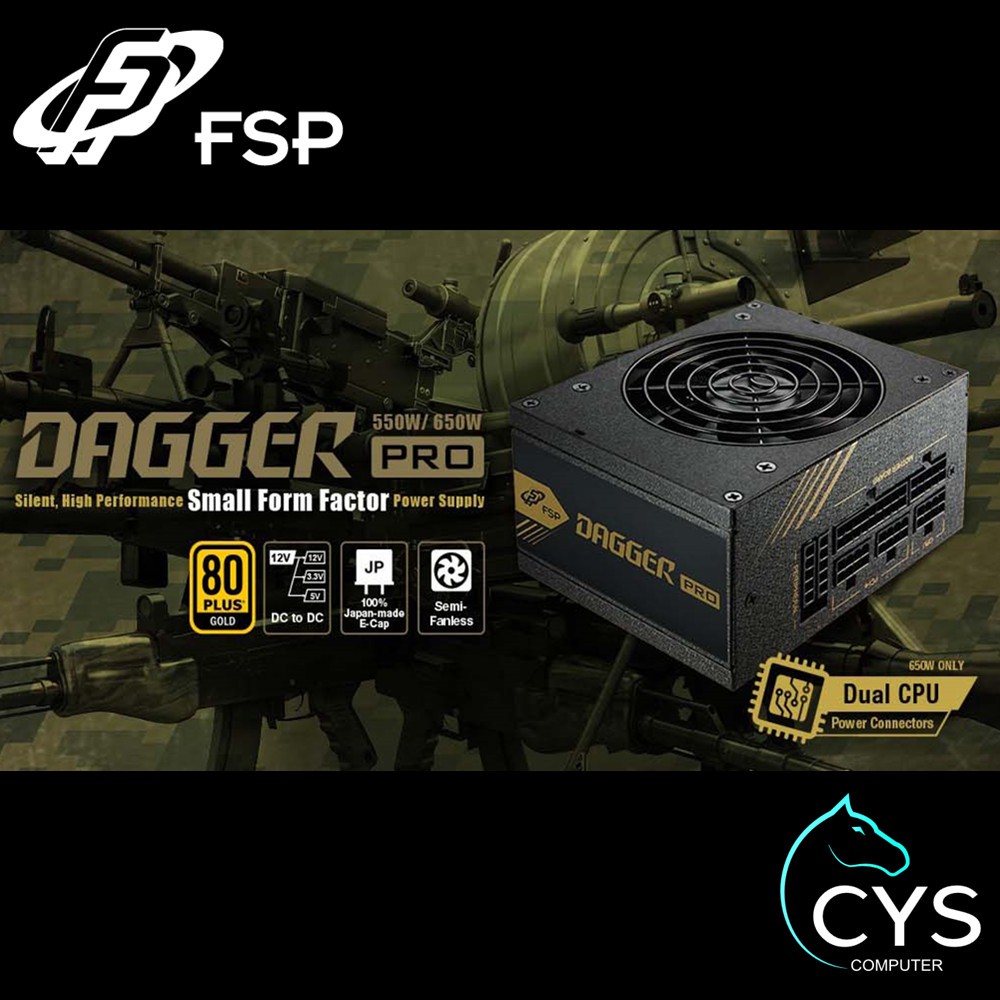 FSP DAGGER PRO 650 / 850W 80PLUS GOLD SFX FULL MODULAR POWER SUPPLY ...