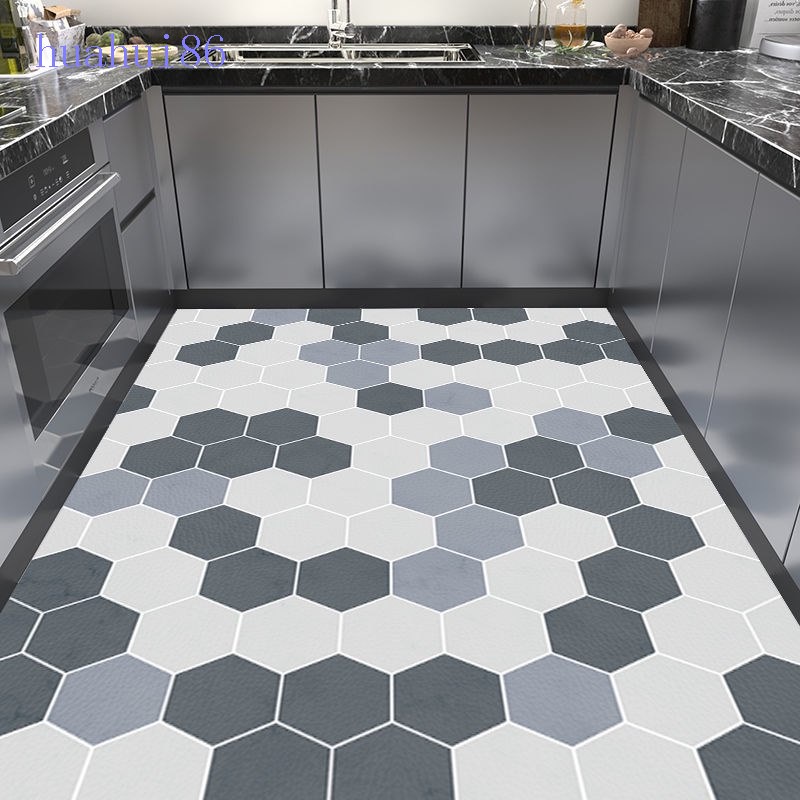 Waterproof Oil-Proof Leather Carpet Pvc Kitchen Floor Mats Full Of Dirt ...