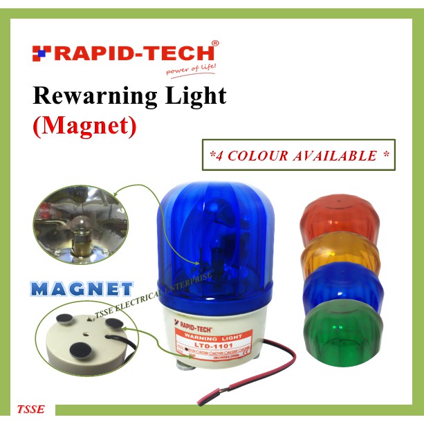 LTE-1101 Magnetic Car Revolving Warning Light Traffic Round Flashlight ...