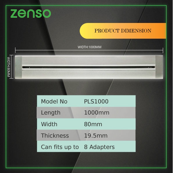 [SIRIM]ZENSO - Z.line Power track(Embedded/Surface)600-1000mm Round ...