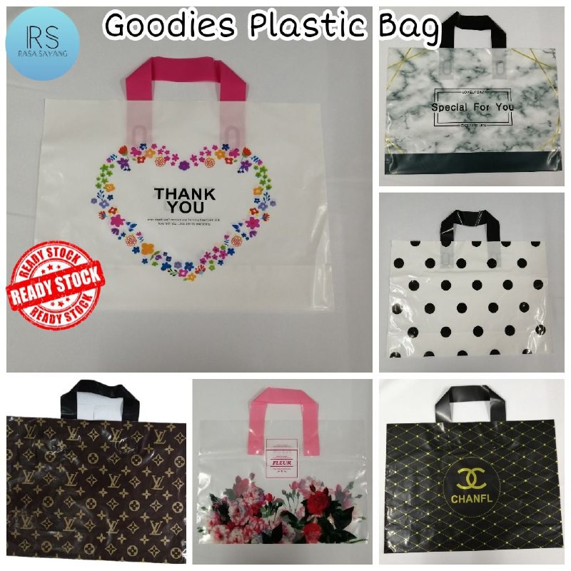 【Ready Stock !!】Premium Goodies Bag ( 50 pcs ) Shopping Plastic ...