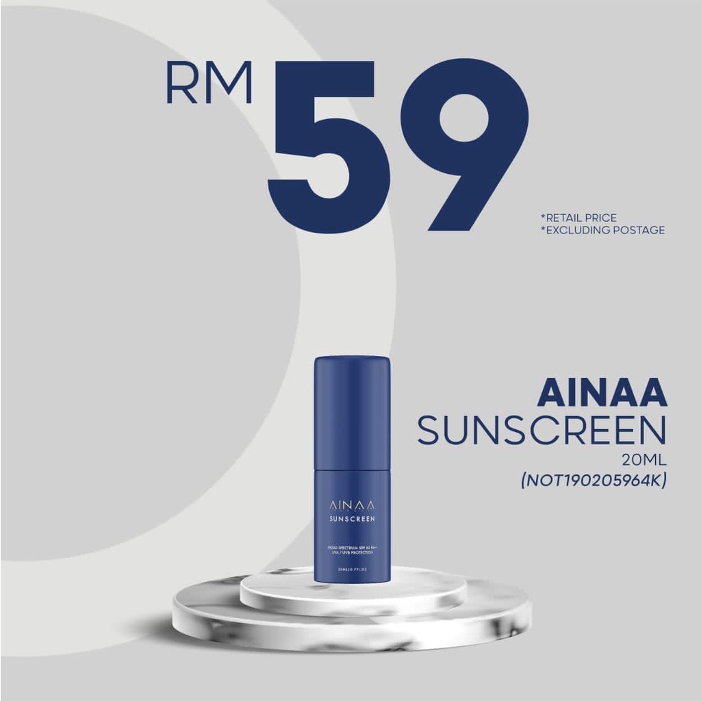 AINAA SUNSCREEN (NEW LOOK) SKINCARE SET 100% ORIGINAL READY STOCK ...