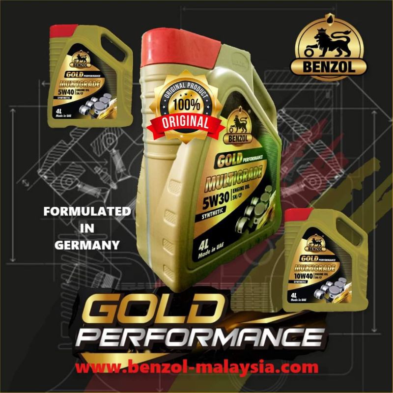 4ltr Engine Oil BENZOL GOLD PERFORMANCE Fully Synthetic | Shopee Malaysia
