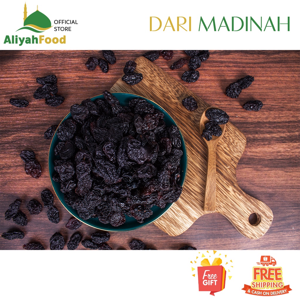 Aliyah Food Black Jumbo Raisins | Kismis Jumbo Hitam 250G/500G/1KG ...