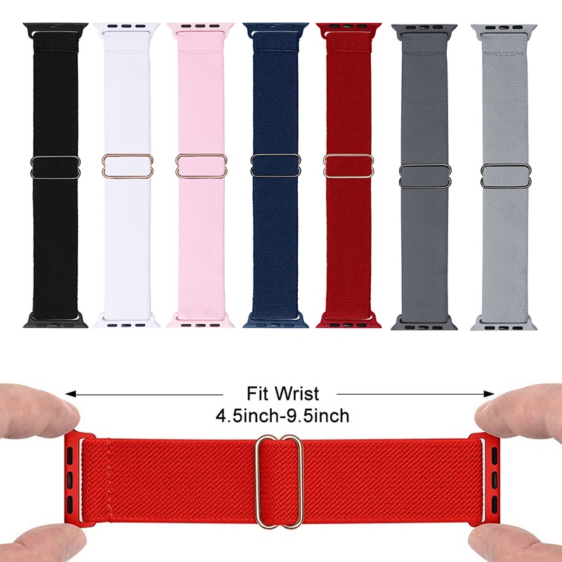 iWatch New upgraded elastic Braided Solo Loop Strap Band iWatch Ultra ...