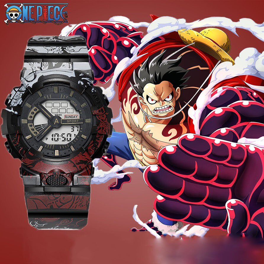 One Piece Anime luminous waterproof electronic Luffy watch | Shopee ...