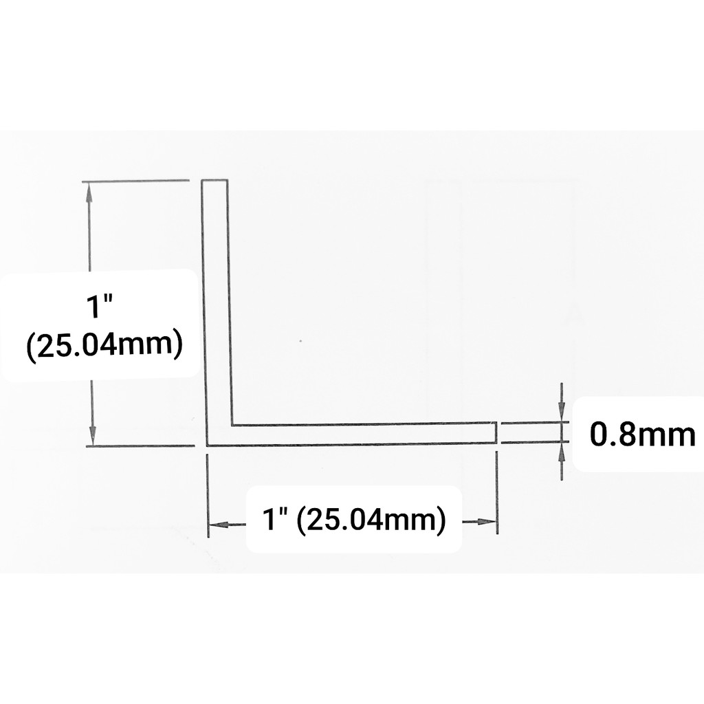 Aluminium Equal Angle/ L Angle / L corner - Silver (NA) | Shopee Malaysia