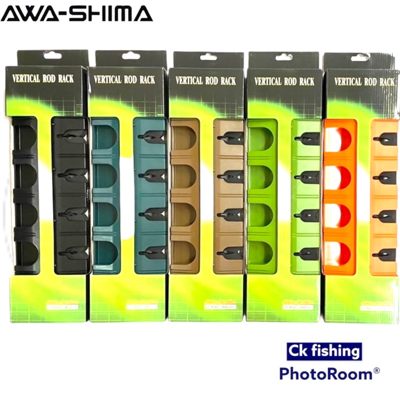 AWASHIMA Vertical Rod Rack Model 6pcs Slot Holder Stand Wall Mount ...