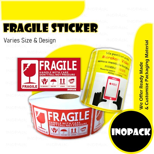 Fragile Sticker Fragile Stiker Mudah Pecah Fragile Label Warning Label ...