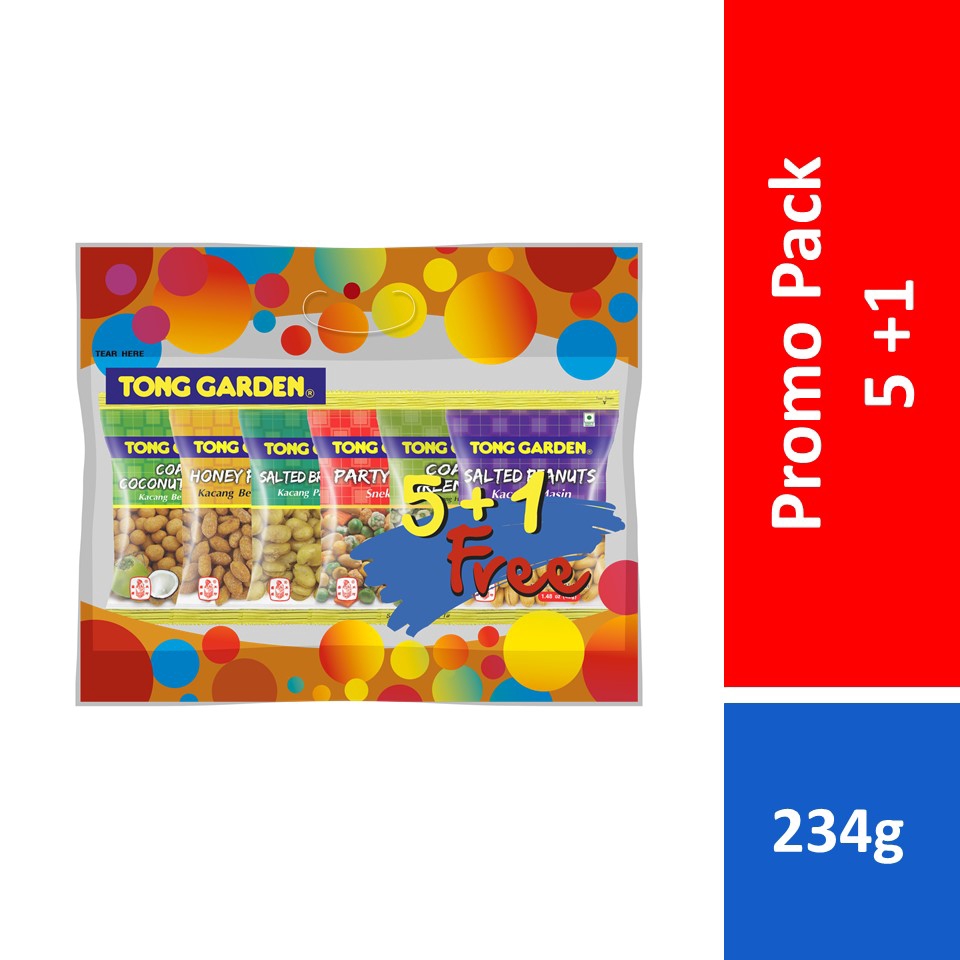 Tong Garden Nuts Promo Pack (5+1 Free) 234g | Shopee Malaysia