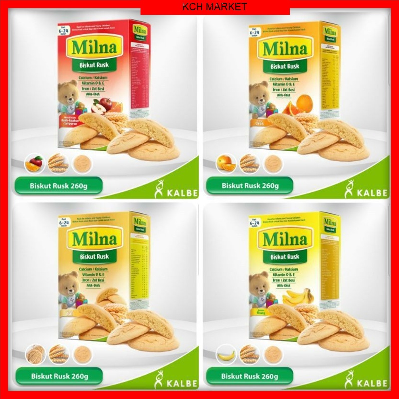 🔥Ready stock🔥Milna Baby Biskut Rusk 6-24 260G | Shopee Malaysia