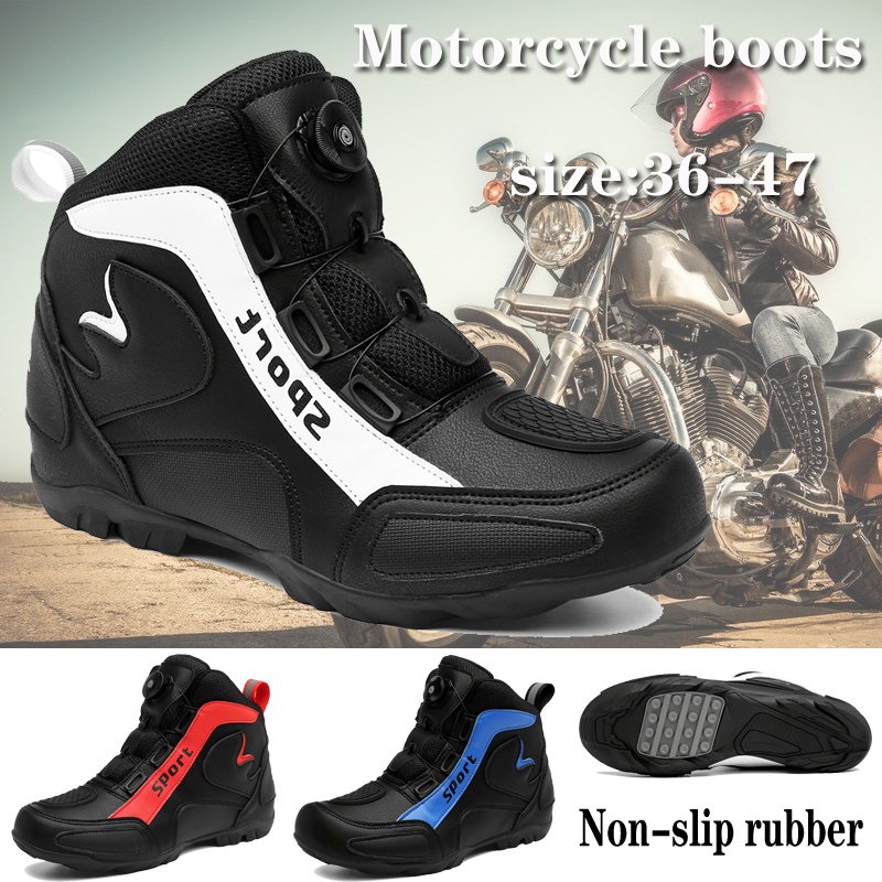New Waterproof Motorcycle Shoes Men Fashion Street Motorcycle Boots ...