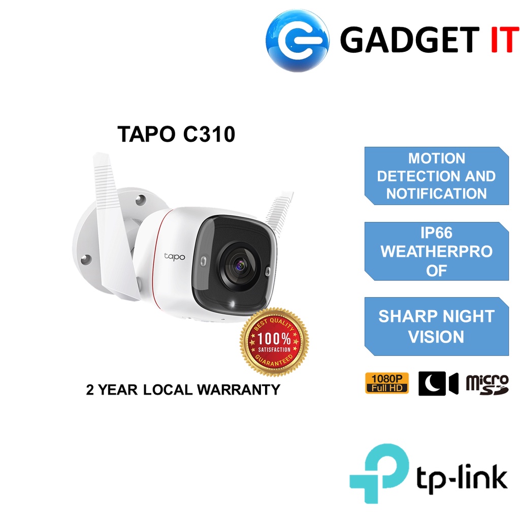 TP-LINK TAPO C310 OUTDOOR SECURITY WI-FI CAMERA - CMR-TPL-TAPO C310 ...