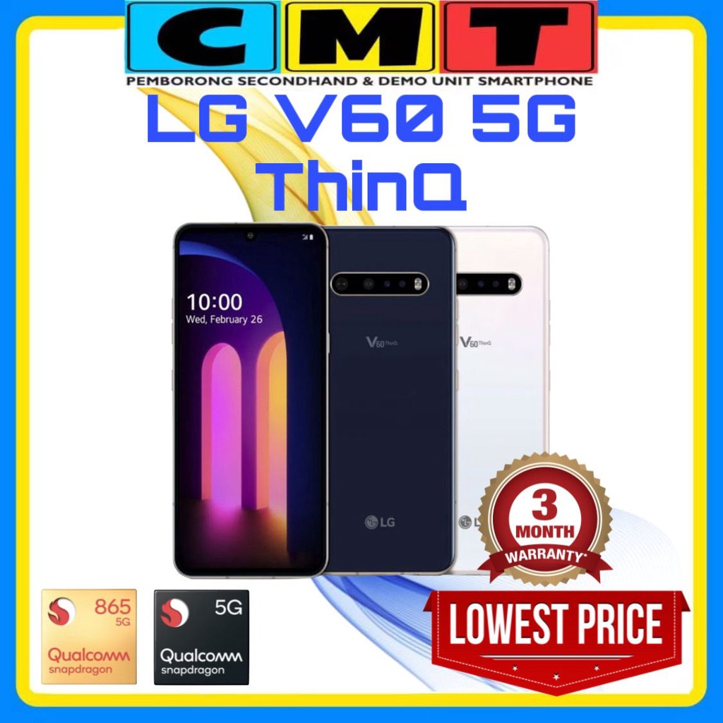 [READY STOCK] LG V60 ThinQ 5G P-OLED HDR10+ 64MP Triple Camera Snapdragon 865 5G Gaming ...