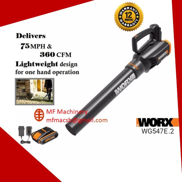Worx Wg547e 2 20v Power Share Turbine Cordless Two Speed Leaf Blower