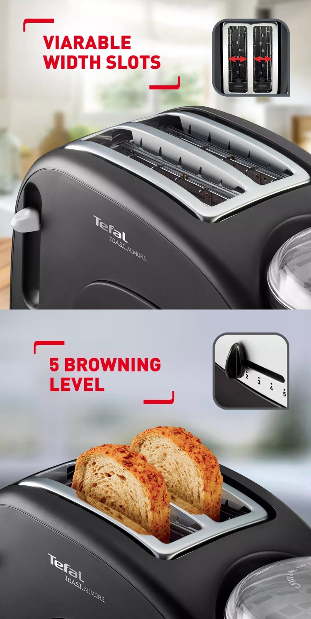Tefal TT5528 Toast N' More 4 Functions 2-Slice Toaster | ESH | Shopee ...