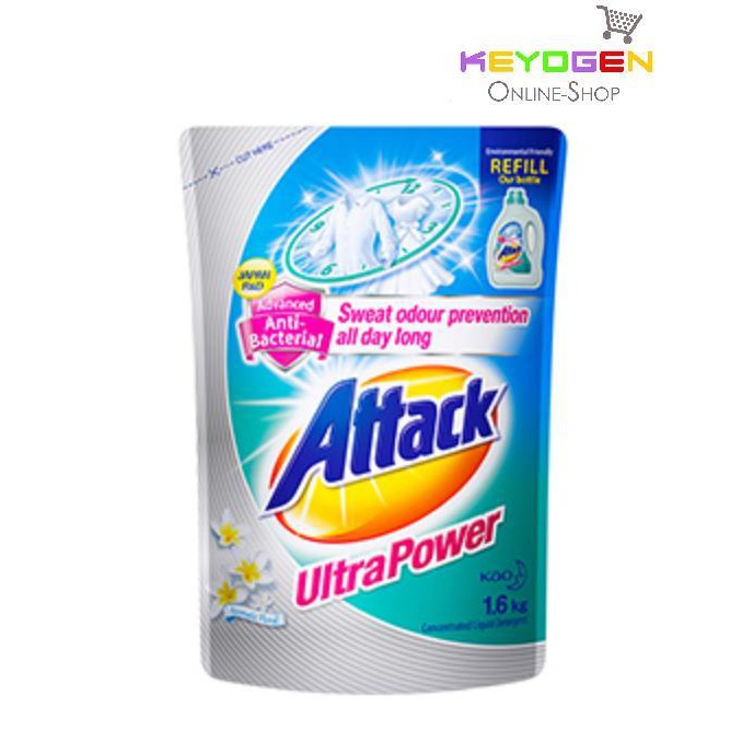 Attack Liquid Detergent Ultra Power Refill 1.6kg | Shopee Malaysia