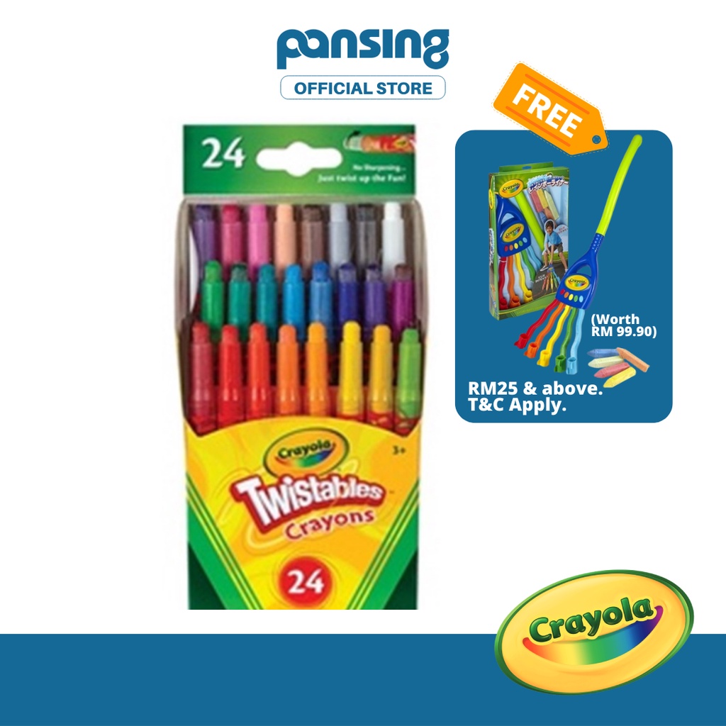 Crayola Crayons Colour Mini Twistable Crayons (24 Count) - Never Need ...