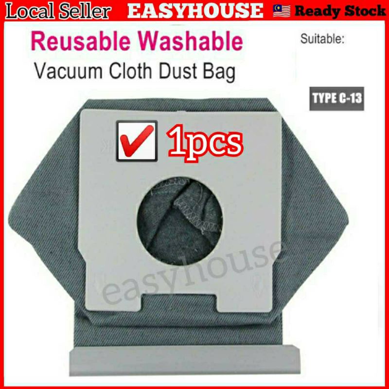 🔥Reusable/Washable🔥 Panasonic Vacuum Cleaner Cloth Dust Bag Type C13 C ...