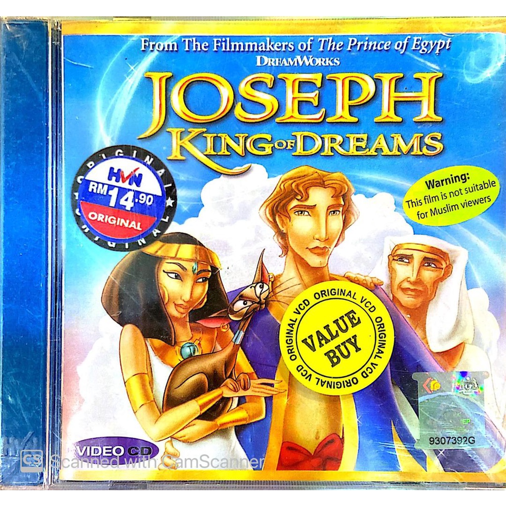 VCD Original Movie Joseph King Of Dreams - Anime Adventure | Shopee ...