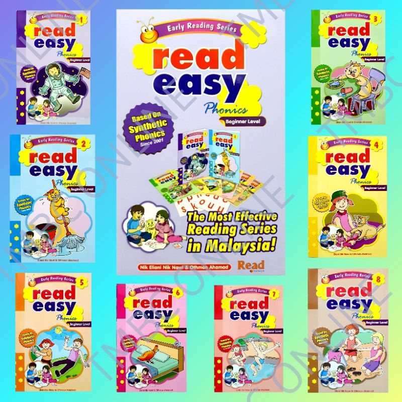 BUKU PRASEKOLAH - READ EASY PHONICS BEGINNER LEVEL (8 BOOKS + FLASH ...