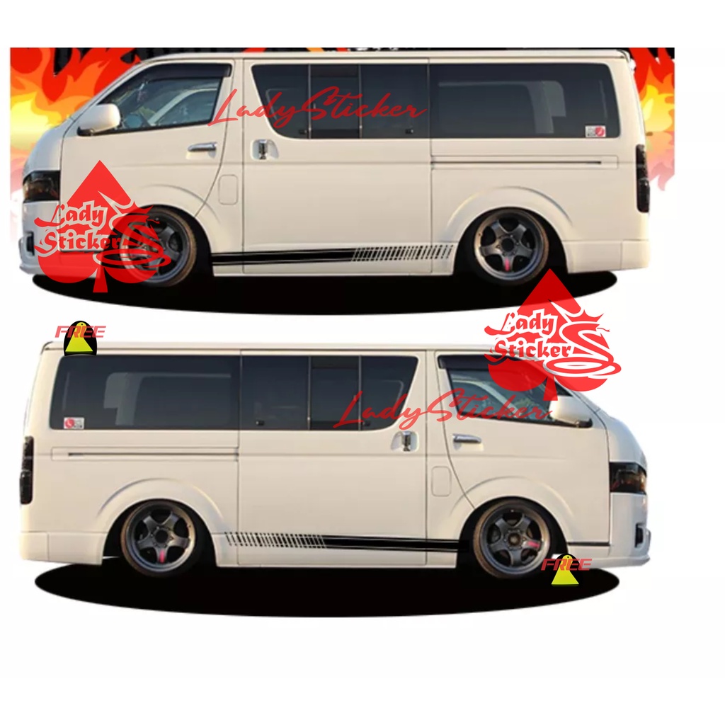 Toyota hiace sticker, hiace minibus car sticker, navara side decal ...