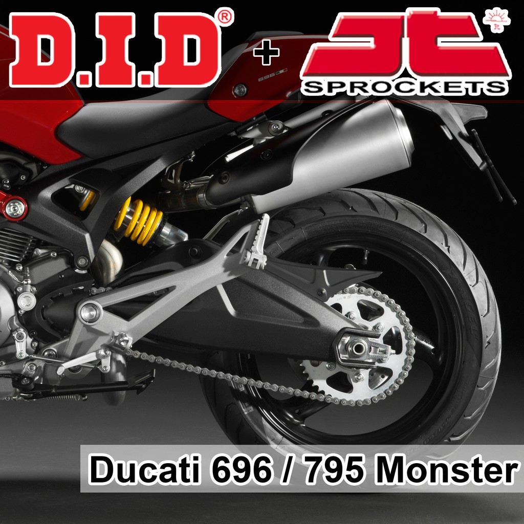 **Sprocket Chain Ducati 696 / 795 Monster Full Set DID+JomThai (Gold ...