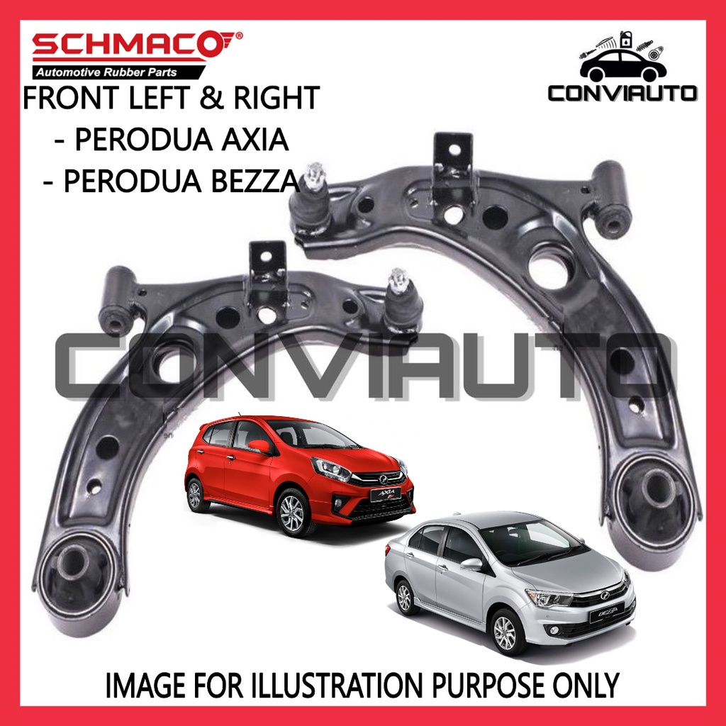 PERODUA AXIA BEZZA LOWER ARM FRONT SCHMACO LEFT/RIGHT/SET (SPD-LA9059 ...