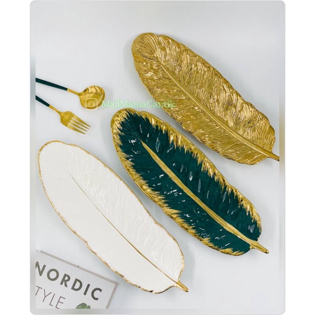 🎁DECO ITEM🎁CERAMIC LEAF PLATE | DAUN PISANG HIASAN |DAUN PISANG KACA ...