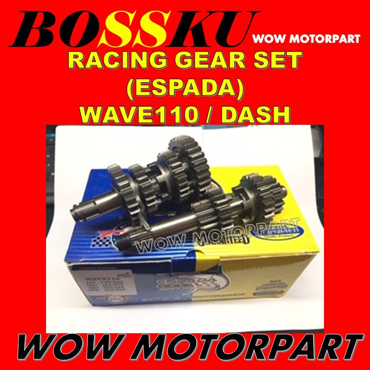 WAVE 110 RACING GEAR BOX SET ESPADA DASH RACING GEAR WAVE110 GEAR BOX ...