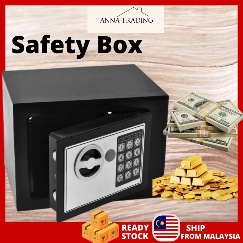 🔥Ready stock🔥 Premium Digital Safety Box Durable Black Small Digital ...