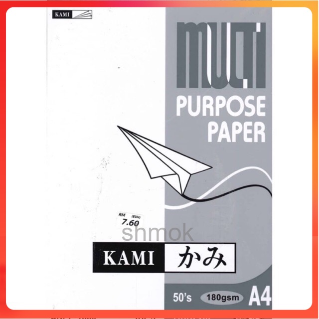 KAM A4 KERTAS PUTIH /MULTI PURPOSE PAPER ( 180gsm ) | Shopee Malaysia