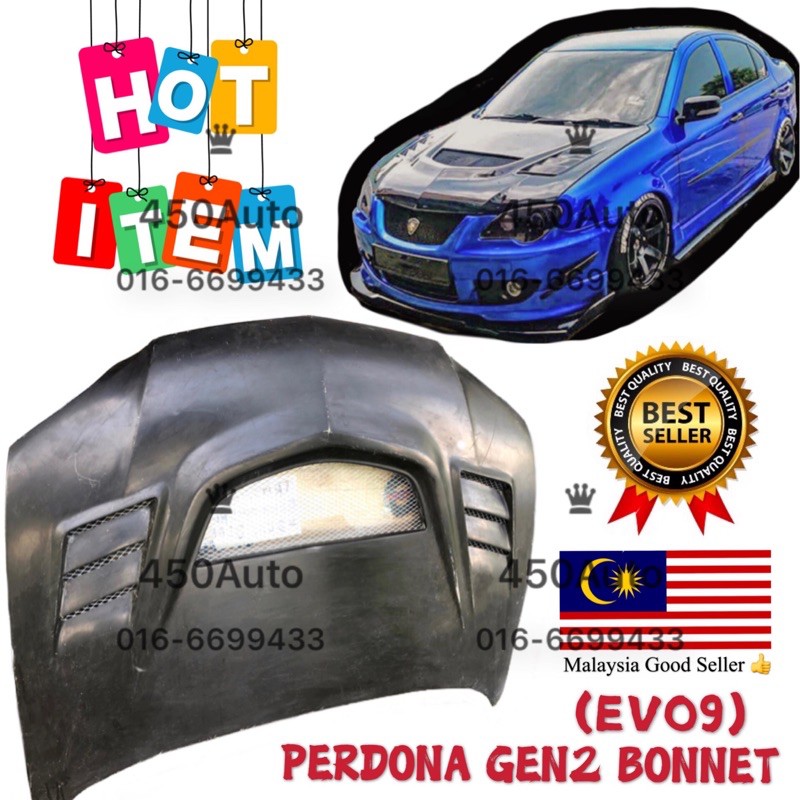 PERSONA GEN2 Front Bonnet EVO9 EVO 9 LL8106 // Hood Engine Cover Cap ...