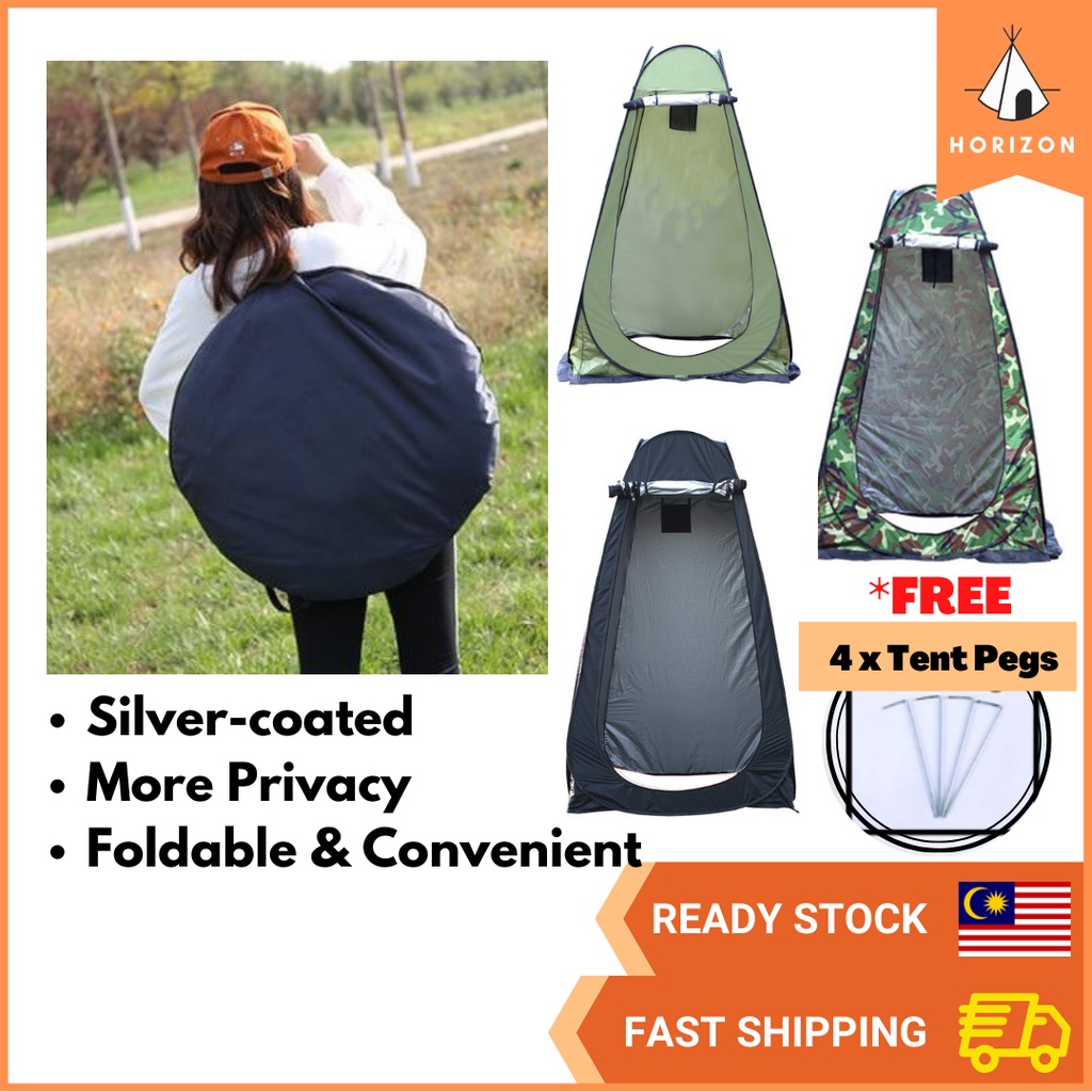 Outdoor Portable Clothes Changing Tent Silver Coating Dressing Fitting ...