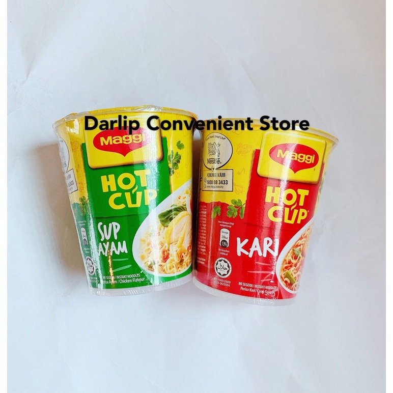 Hot Cup Maggi Mee Noodle Curry/ Chicken Mi segera Kari/sup ayam ...