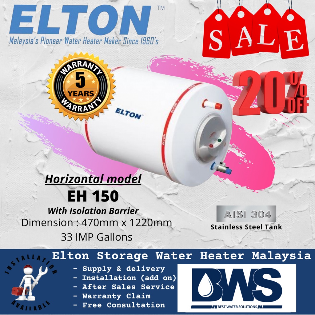 Elton EWH150R (EH-150) Storage Water Heater Malaysia - Elton 150 litres ...