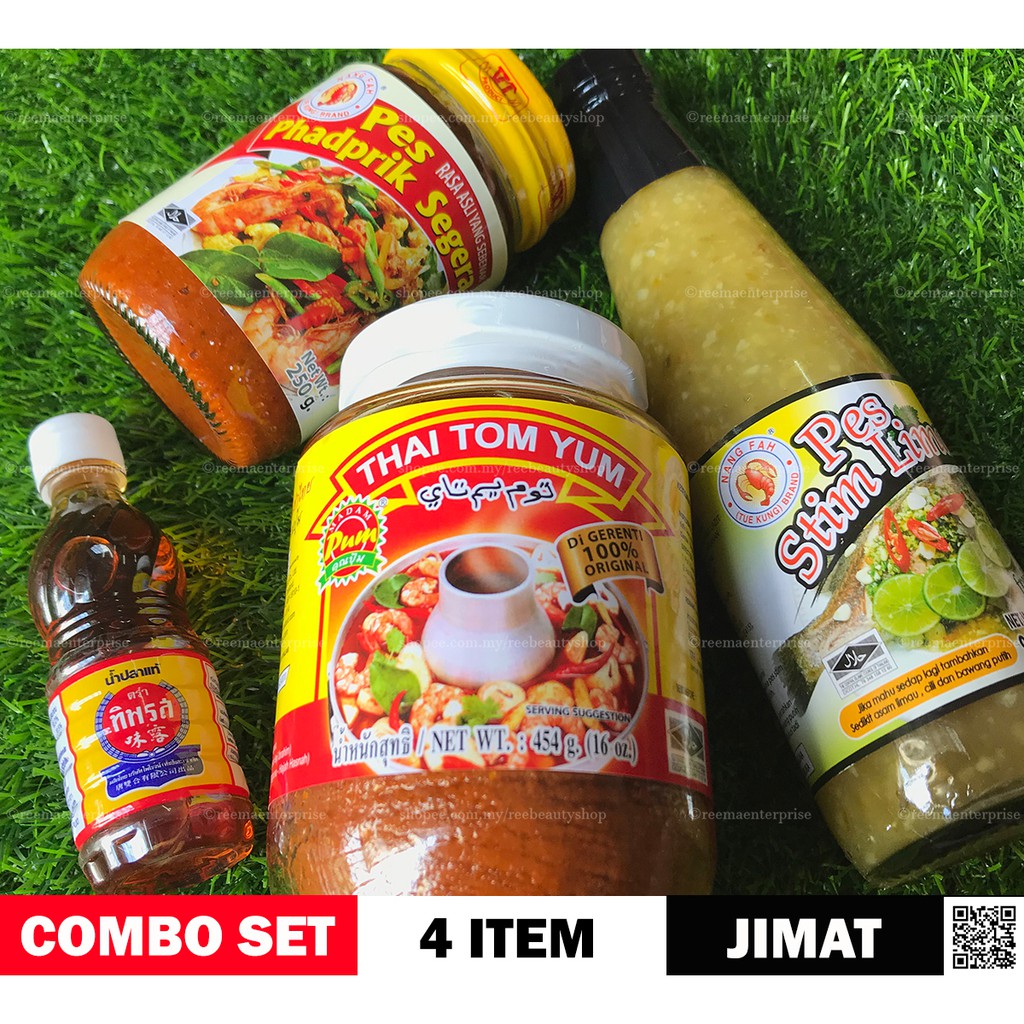 [COMBO SET] 4 Items Madam Pum Paste Tomyam / Phadprik / Pes Stim Limau ...