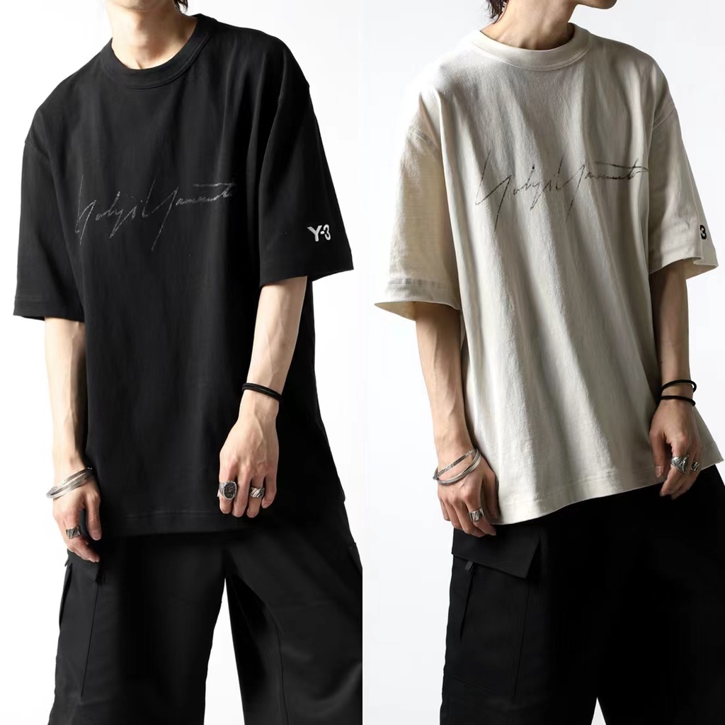 Y-3 Y3 Yamamoto Yohji chest signature print small standard letter LOGO ...