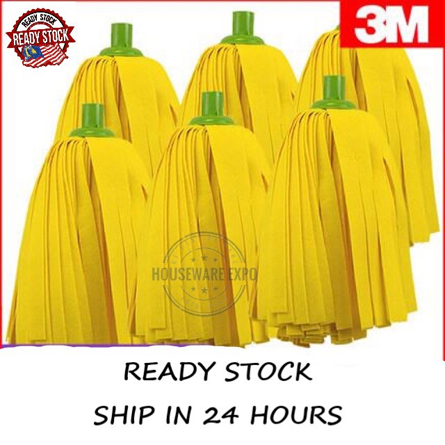 3M Scotch-Brite Home Cleaning Tools Mop Accessories/Yellow Rayon Mop ...