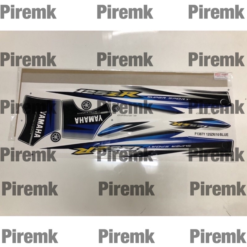 Moritaka stripe/sticker 125zr/stripe 125zr biru skala/sticker biru ...