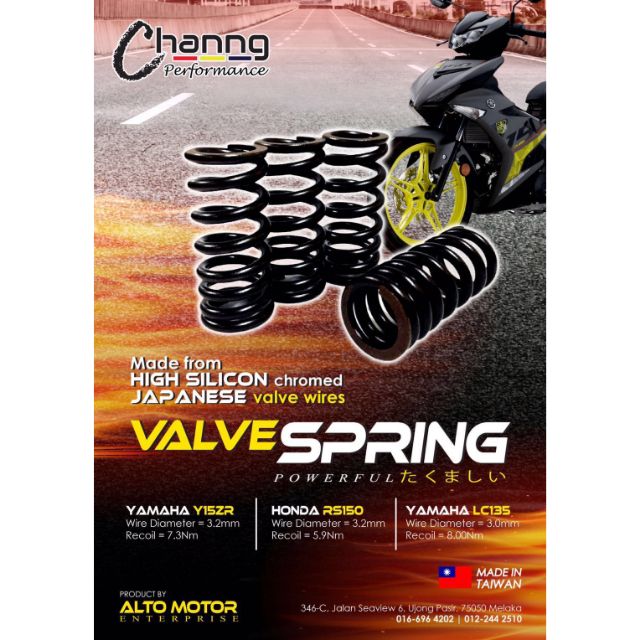 TAIWAN PRODUCT CHANNG PERFORMANCE RACING VALVE SPRING Y15 Y15ZR LC135 ...