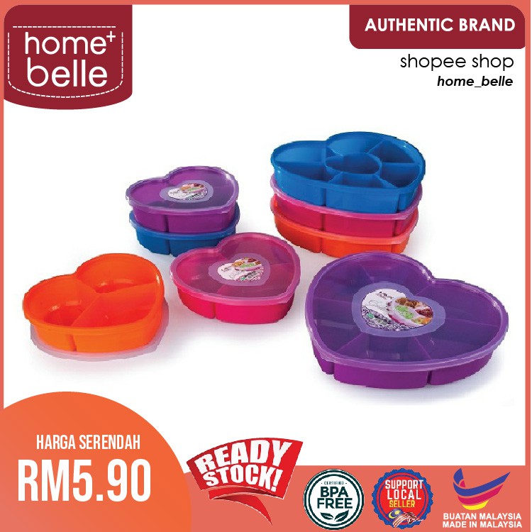 LAVA LBX888 Love Candy Tray Container Lunch Box 7 Comp 2.0ltr / Bekas ...