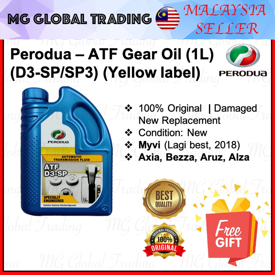 Perodua – Original ATF Gear Oil (D3-SP/SP3) – Automatic Transmission ...