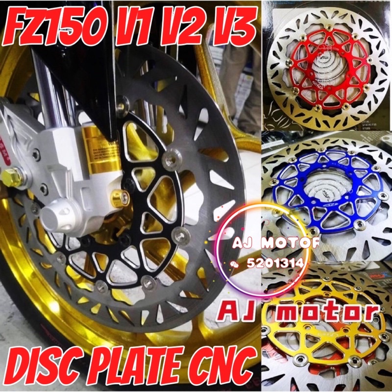 YAMAHA FZ150 V1 V2 V3 FRONT DISC PLATE FLOATING CNC + BRACKET 320MM ...
