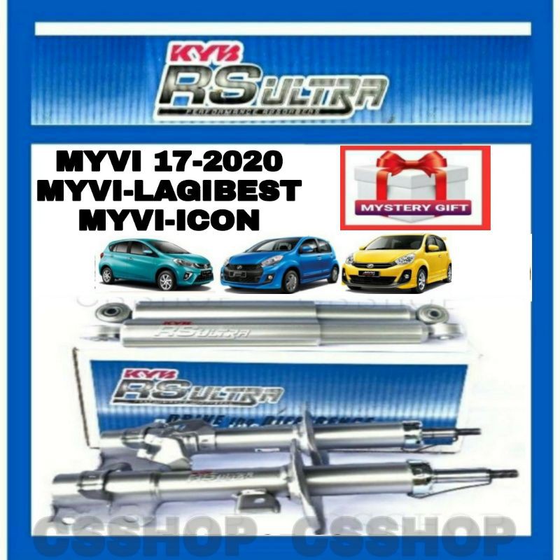PERODUA MYVI NEW 2018 ABSORBER FRONT / REAR KYB RS ULTRA HEAVY DUTY ORIGINAL KAYABA Suspension ...