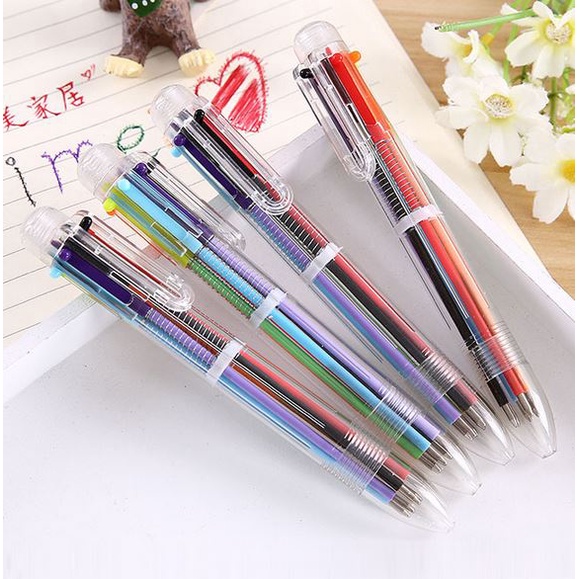 Multi Colour Ball Pen 6 Colour Ball Pen Retractable Ball Pen 1 Piece ...