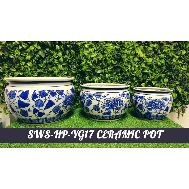 SWS-CERAMIC POT WITHOUT HOLE HP-YG17 | Shopee Malaysia