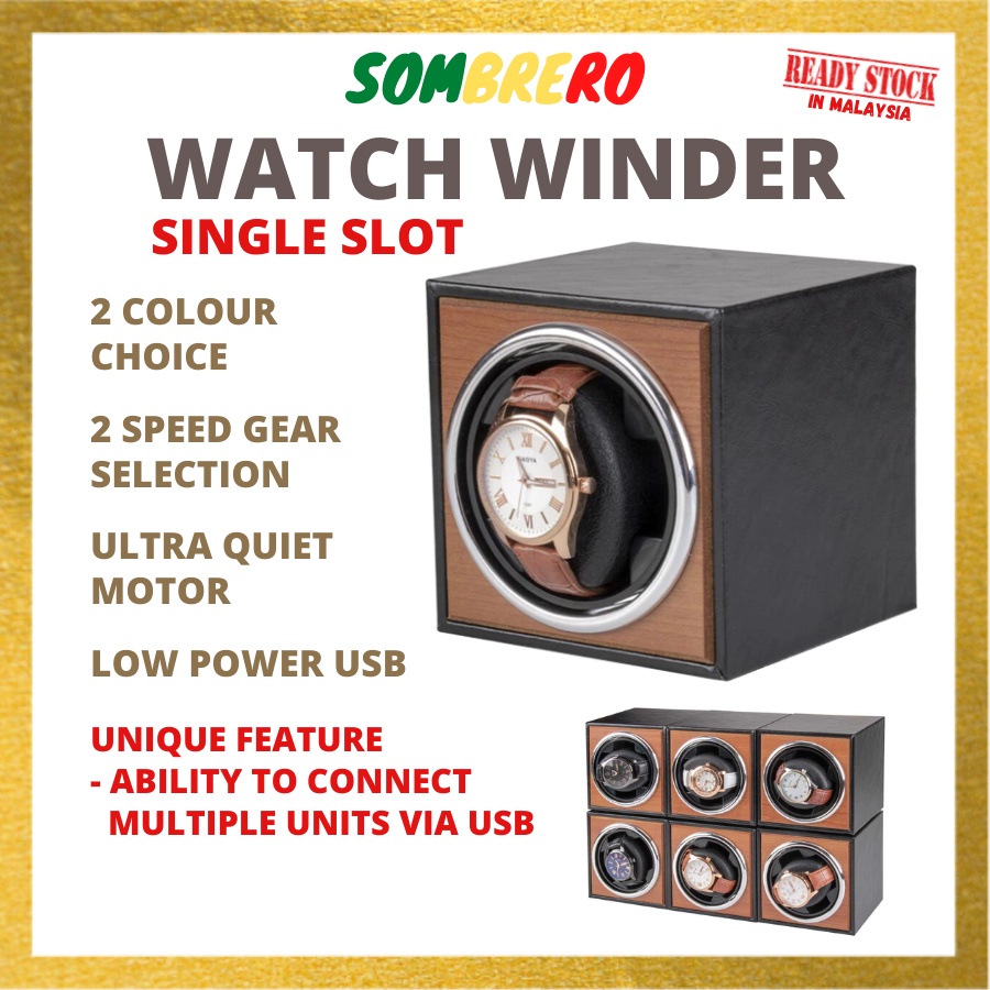 Watch Winder | Single | Super Quiet Motor | For Automatic Watch | 2 ...