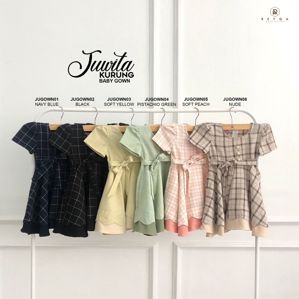GOWN BABY GIRL JUWITA COMEL DAN CANTIK DENGAN TALI IKAT BELAKANG BAJU ...